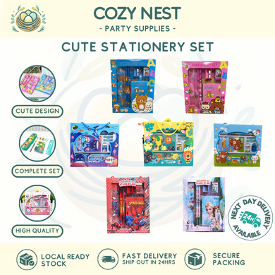 [Cozy Nest] Cute Cartoon Stationery Set, Essential Learning Tools for ...