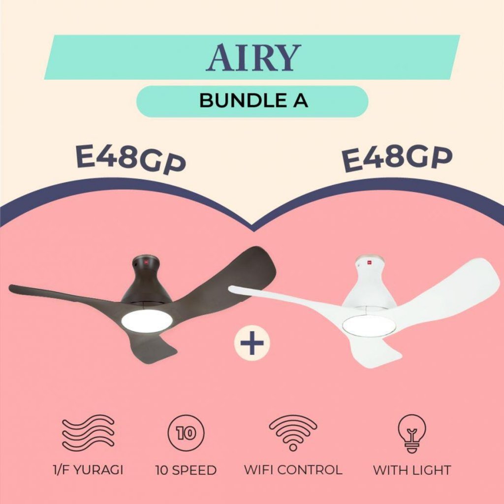 SUPER BEST DEAL !!! KDK AIRY Bundle A Package DC motor Smart Ceiling ...