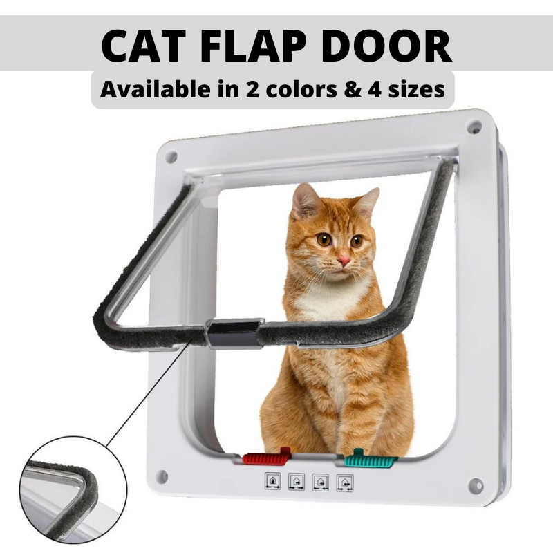 Pet Flap Door with 4 Way Security Lock for Dog Cats in 4 Sizes | Shopee ...