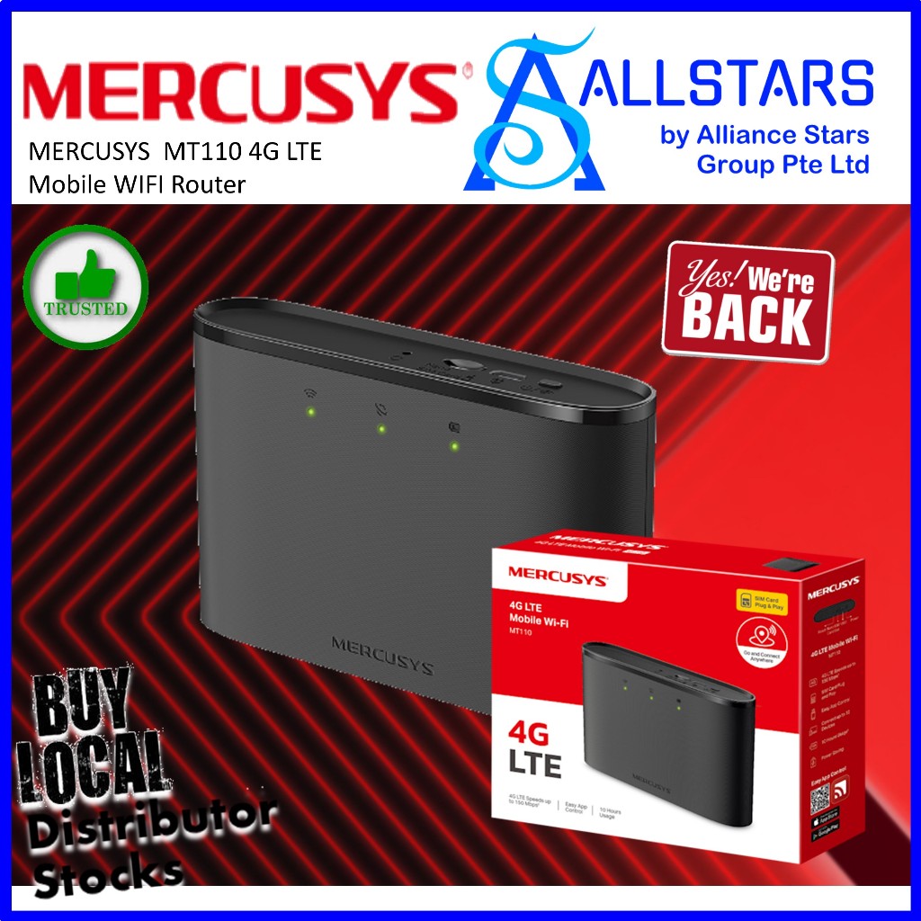 (ALLSTARS: We are Back) MERCUSYS MT110 4G LTE Mobile WIFI Router (speed ...
