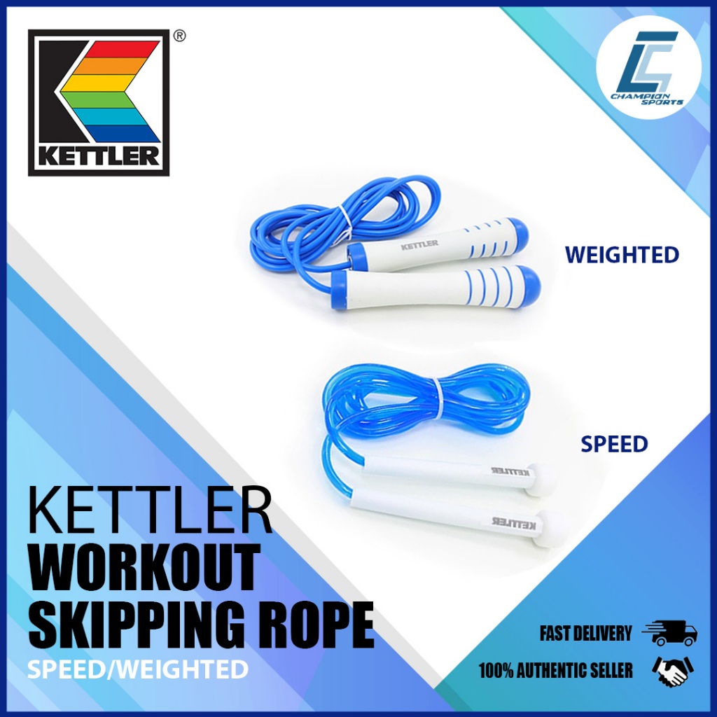 Kettler Skipping Weighted/Speed Rope (401-000/405-000) (S2/RO) | Shopee ...