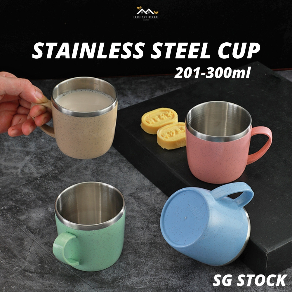 {SG} Stainless Steel Cup Cawan Keluli Tahan Karat Drinking Cup W ...