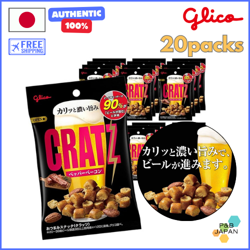 【Direct from Japan】Ezaki Glico [Cratz] (Pepper Bacon) 42g x 20packs ...