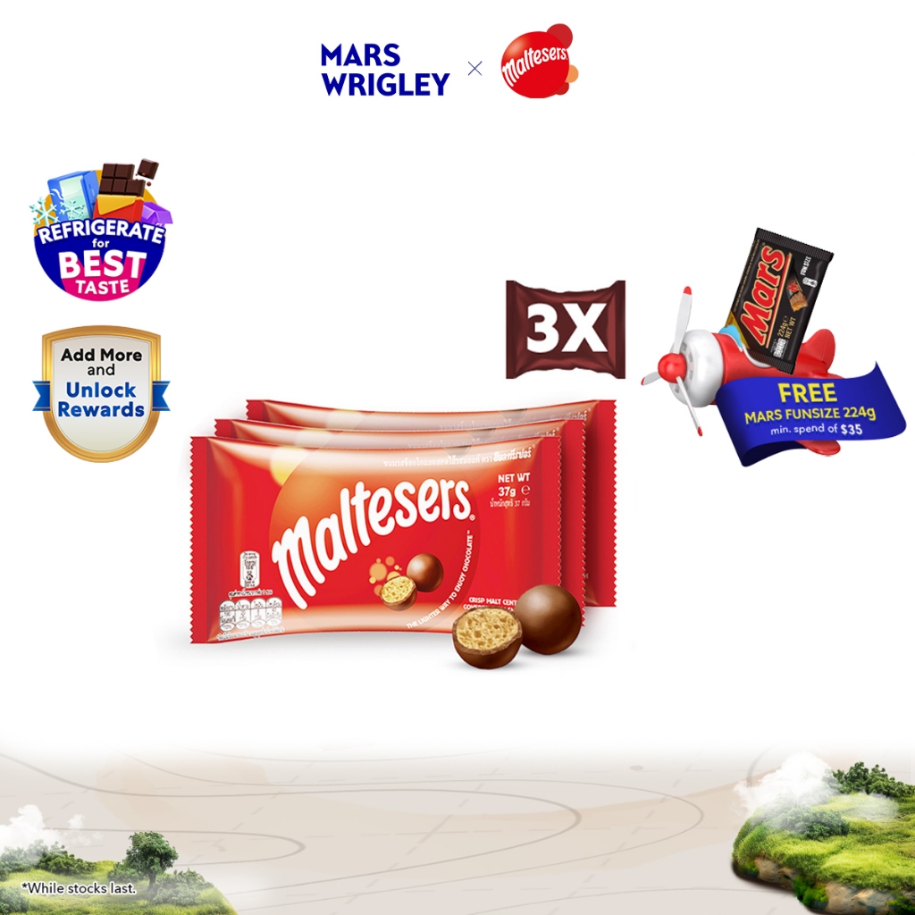 Maltesers Milk Chocolate Bundle 37g x 3 Chocolate / Milky / Snacks ...