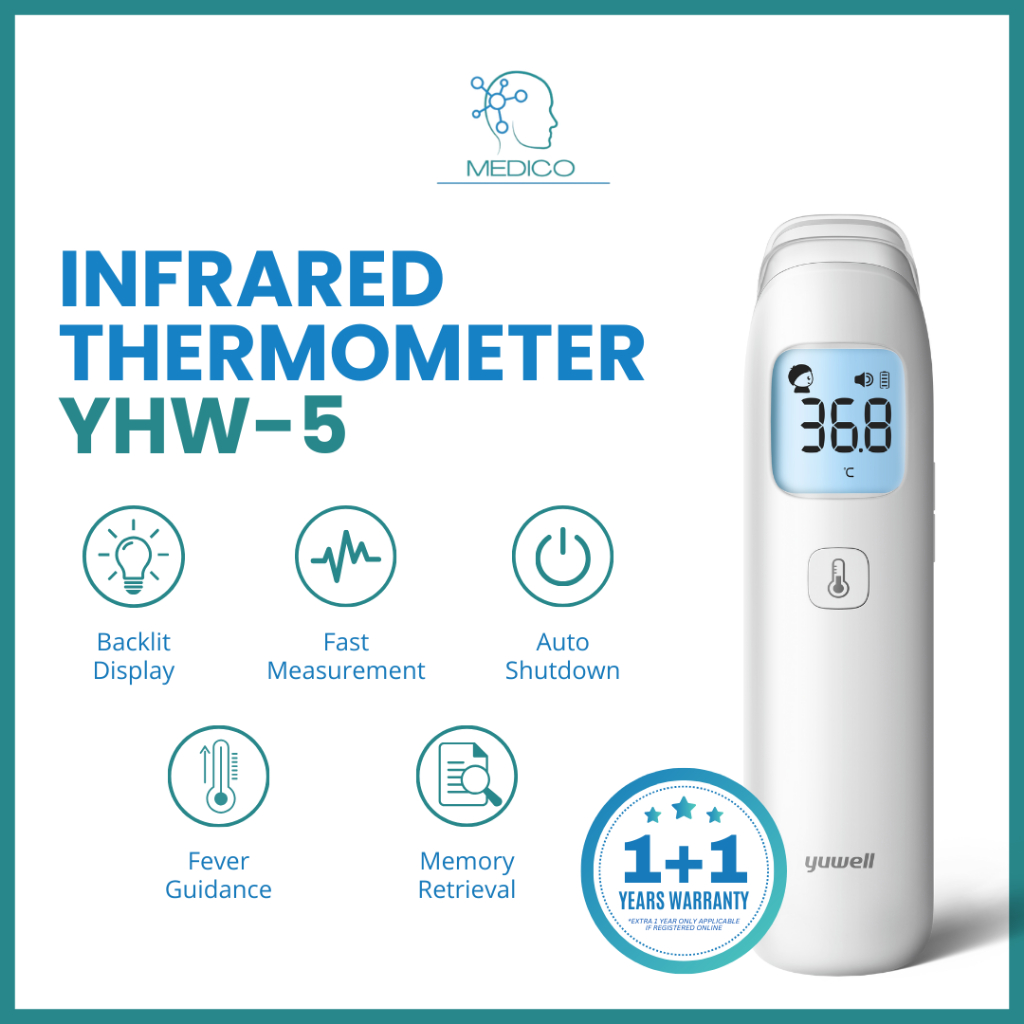 YUWELL YHW-5 Infrared Thermometer 鱼跃 - YHW-5 红外线温度计 | Shopee Singapore