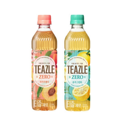 [Woongin] TEAZLE Z Peach Oolong Tea 500ml / Citron Green Tea 500ml (티즐 ...