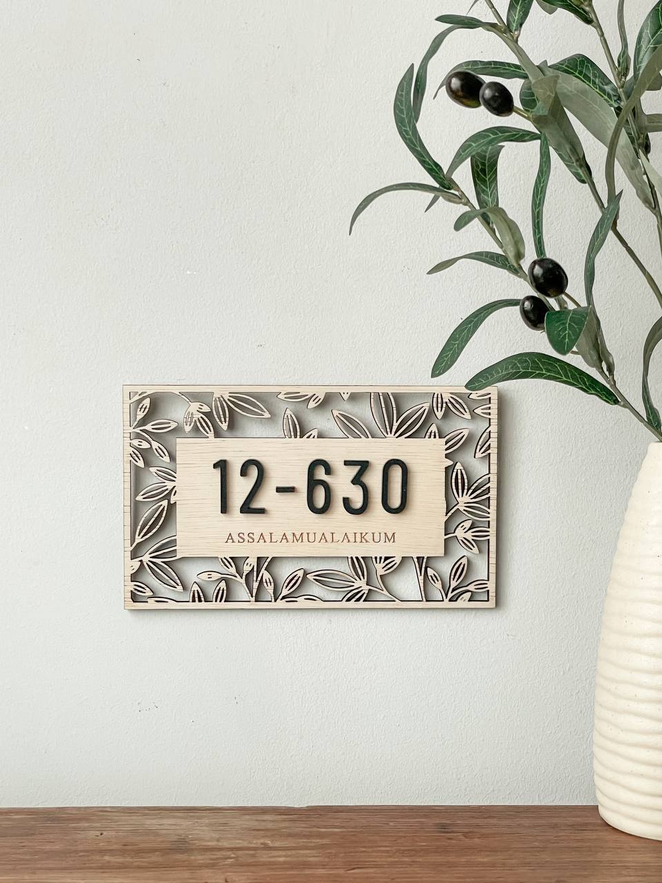 Motif Rectangle Wooden Frame Unit Number | SG Seller | Door Signage ...