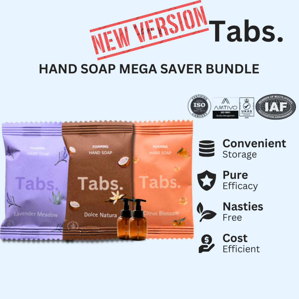 Tabs - MEGA SAVER Refillable Hand Soap Cleaning Effervescent Tablet ...