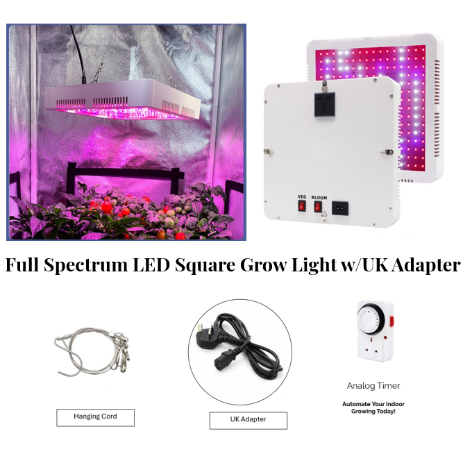 LED Full Spectrum Square Grow Light 45W for Plants Vegetable Flower and ...