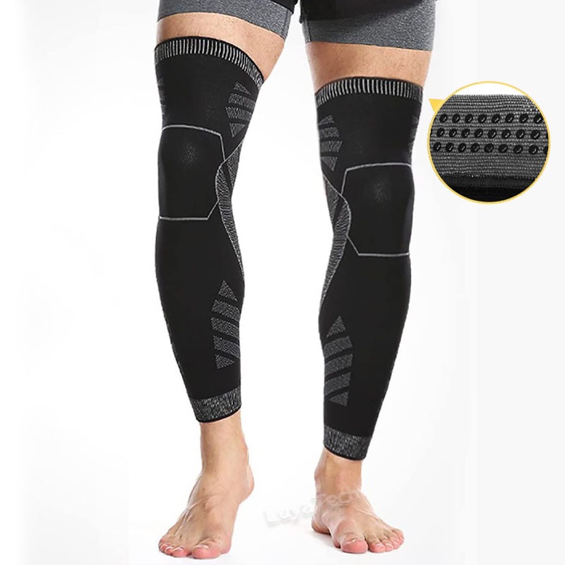 Compression Leg Sleeve Long Knee Brace for Knee Pain Relief Swelling ...