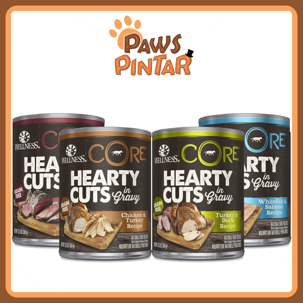 [1 Carton] Wellness Core Hearty Cuts Canned Wet DOG Food 12.5oz x 12 ...