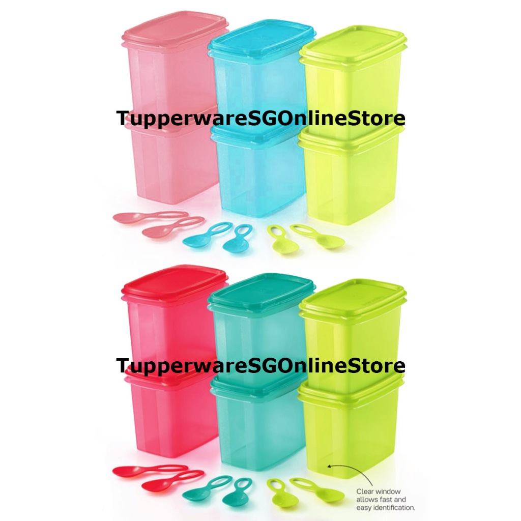 Tupperware 840ml Shelf Savers Rectangular Storage Spice Container Box ...