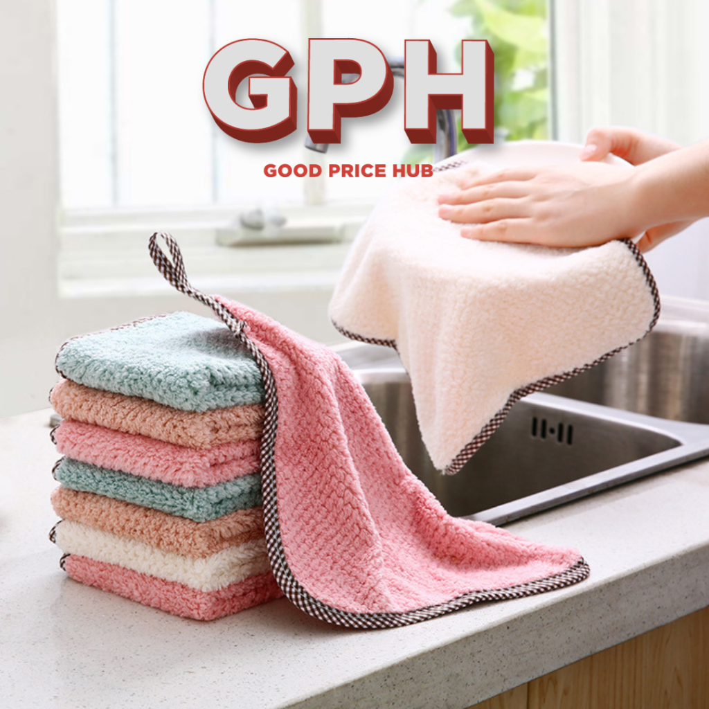 Assorted Microfiber Kitchen Cloth 6pcs per Pack | Shopee Singapore
