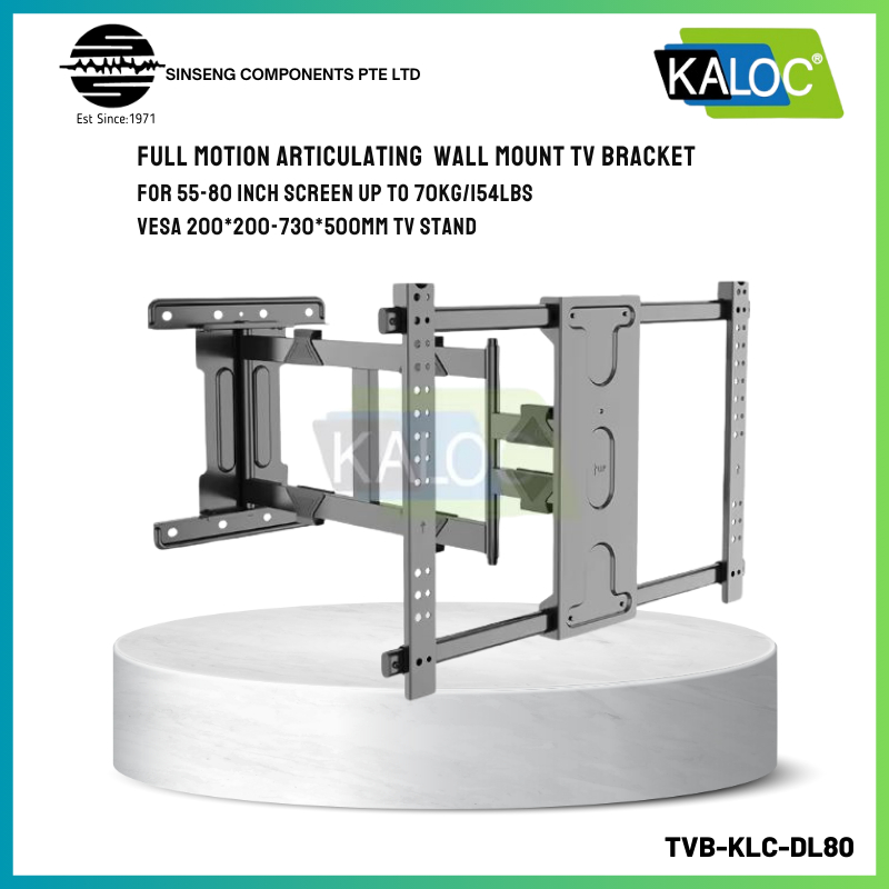 Kaloc DL80 55-80 inch Full Swivel Wall Mount TV bracket(Load:70KG) [MODEL:TVB-KLC-DL80] | Shopee ...