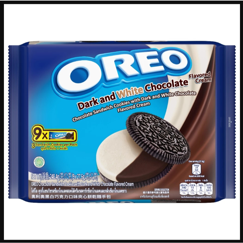 OREO BISCUIT DARK AND WHITE CHOCOLATE FLAVORED CREAM SANDWICH COOKIES ...
