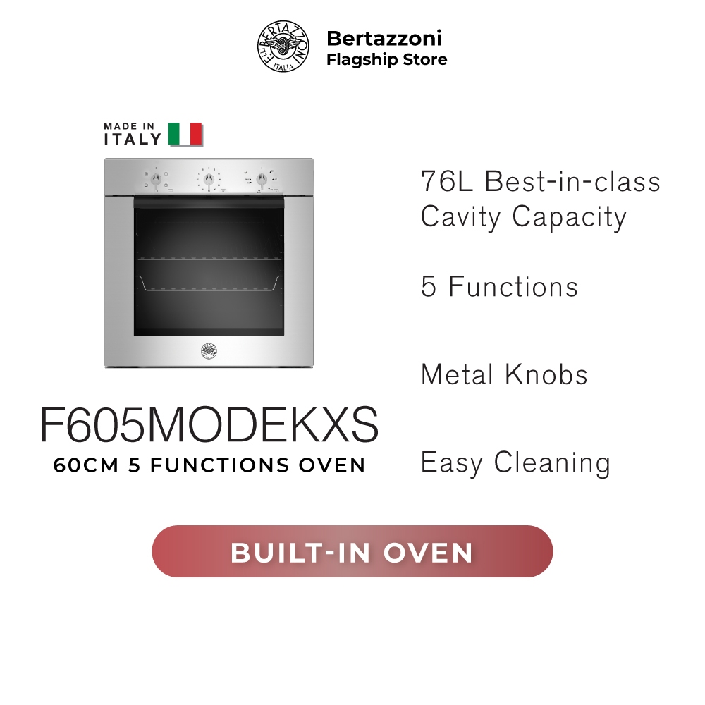 Bertazzoni F605MODEKXS 60cm 5-function Built In Oven | Shopee Singapore