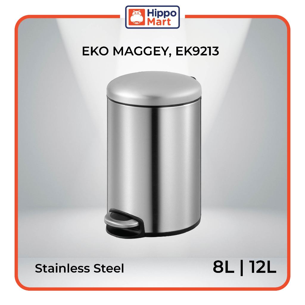 EKO Pedal Dustbin | Maggey | EK9213 | Trash Bin | Waste Bin | Stainless ...