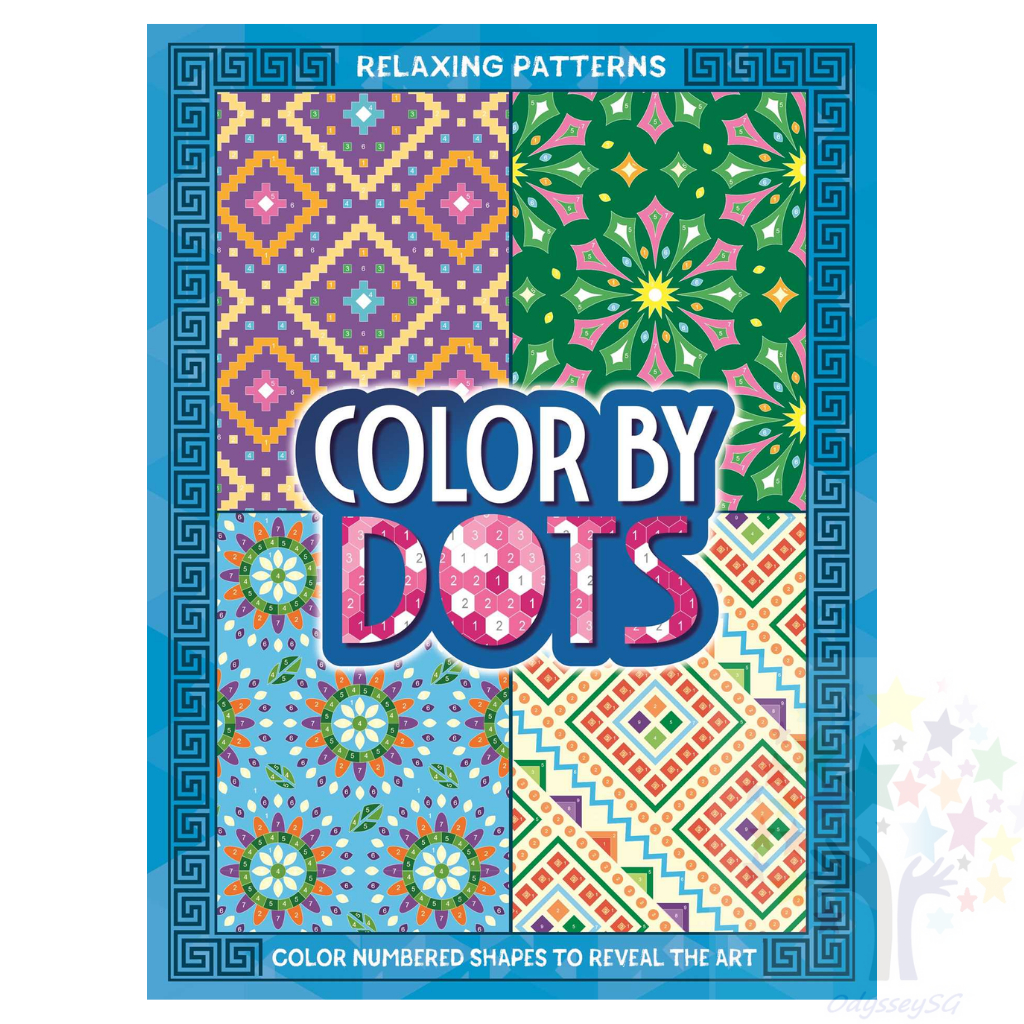 Color By Dots book - Relaxing Patterns Reveal Hidden Art by Coloring in ...