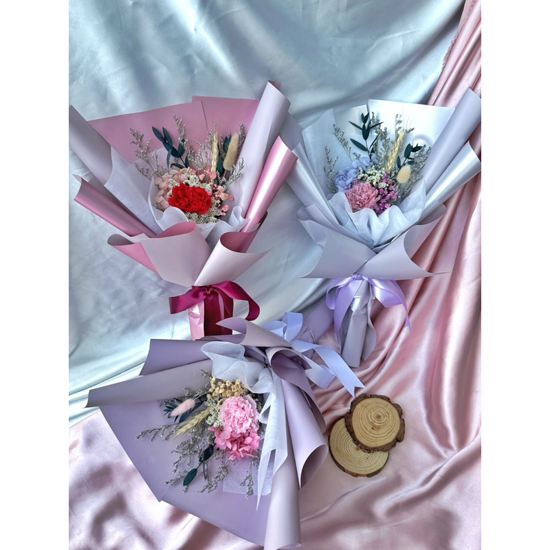 [SG SELLER] preserved Carnation/ dried flowers/ preserved flowers ...