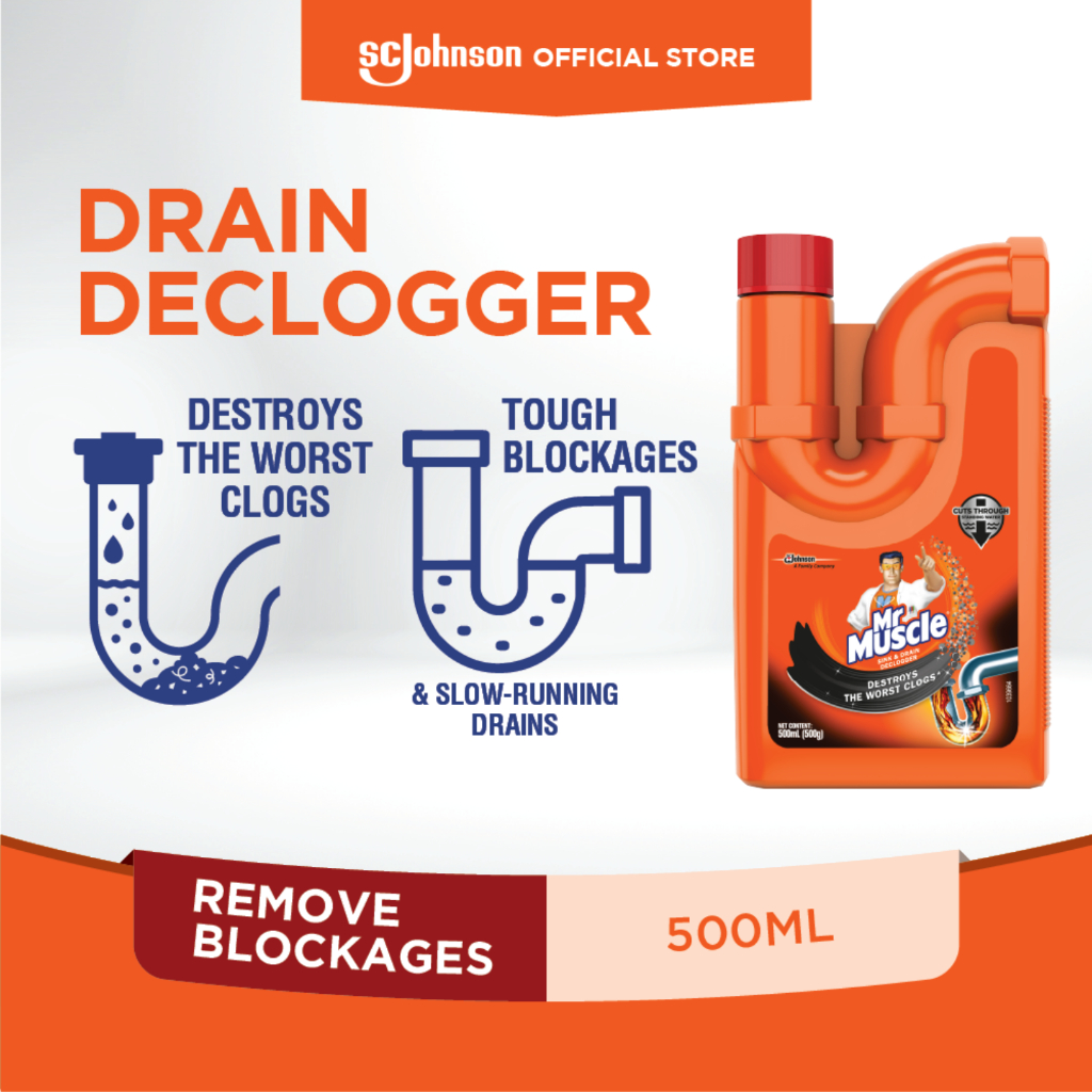 Mr. Muscle Drain Declogger Remover (500ml) | Shopee Singapore