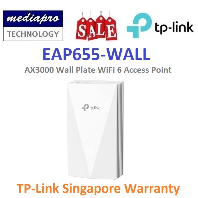TP-LINK EAP655 WALL AX3000 Omada Wall Plate WiFi 6 PoE Access Point ...
