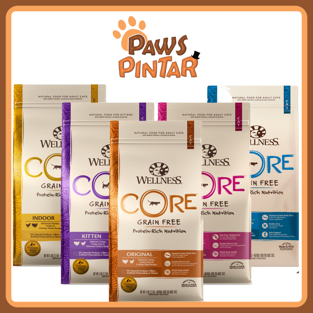 Wellness Core Grain-Free Dry Cat Food Kibbles (Original / Indoor ...