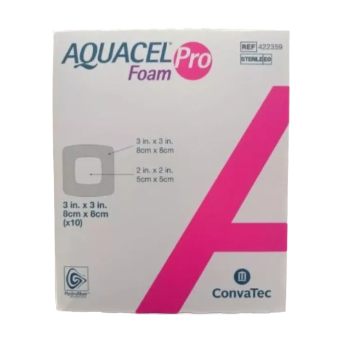 Aquacel Foam Pro 8 x 8 cm - 10s - Aquacel Foam Pro Hydrofiber Dressing ...