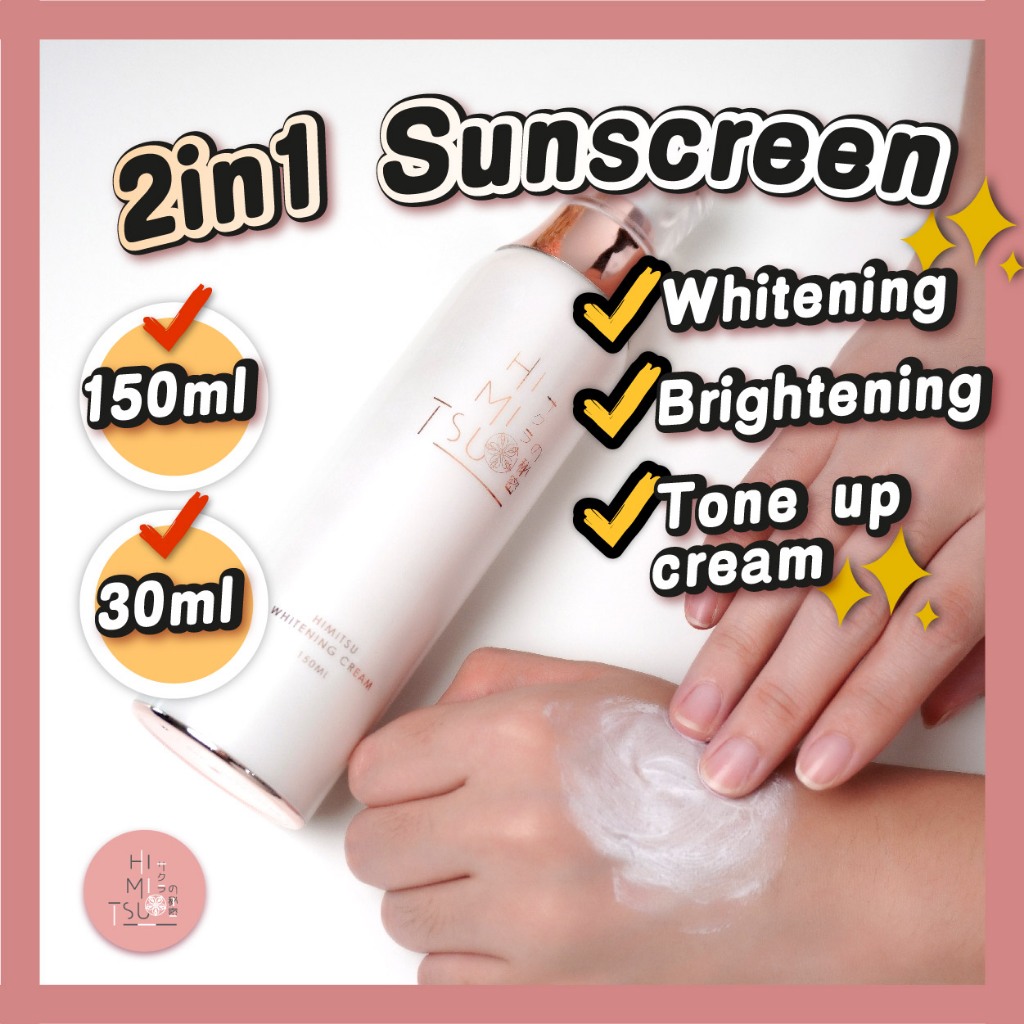 3s Brighten Skin Himitsu Whitening Cream Tone Up Sunscreen/spf20 ...