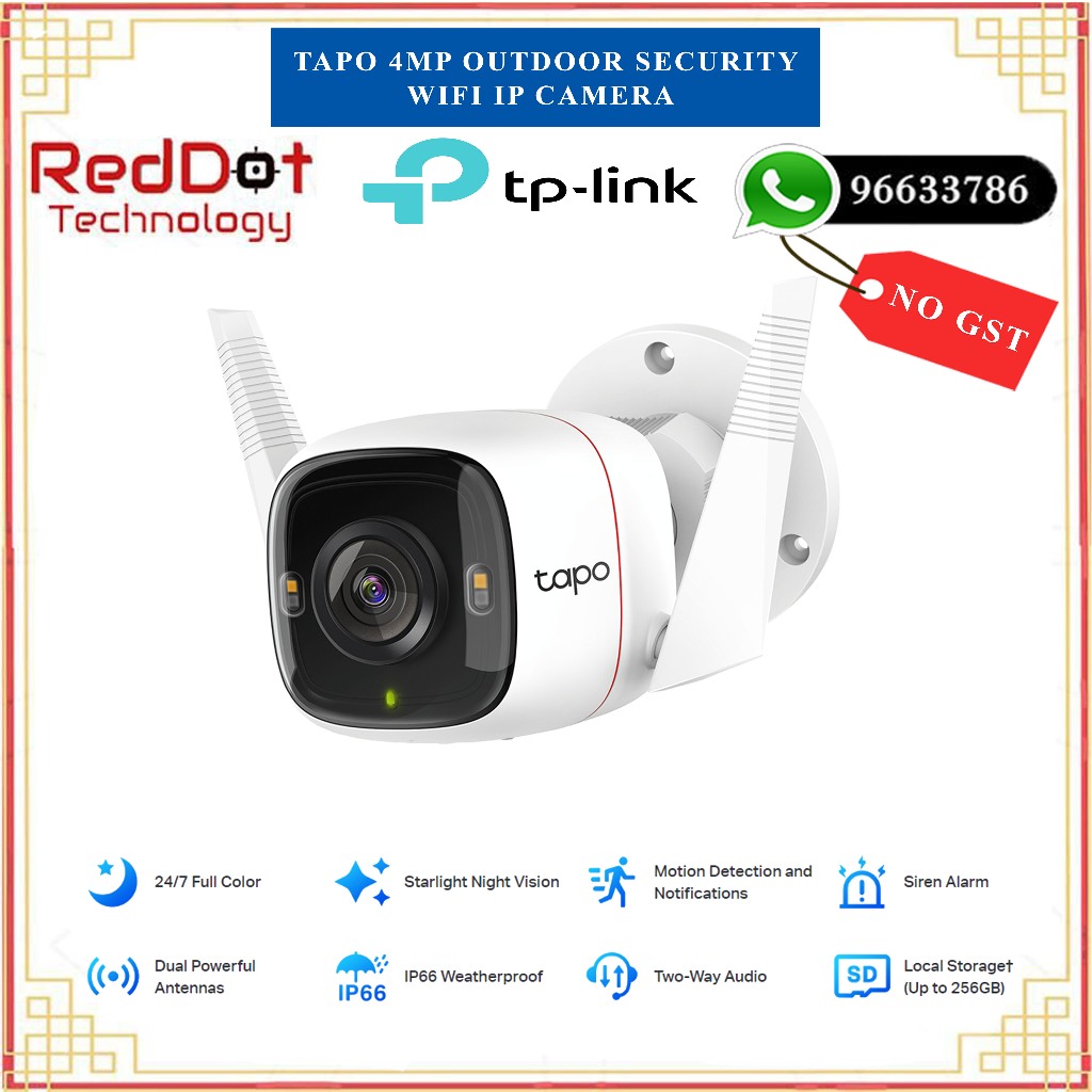 TP-Link Tapo 4MP Outdoor Security WiFi IP Camera (Local SG Seller ...