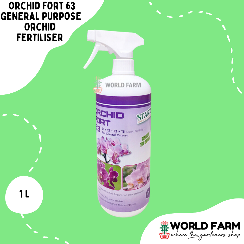 (1 Litre) Orchid Fort 63 General Purpose Orchid Fertiliser / Fertilizer ...