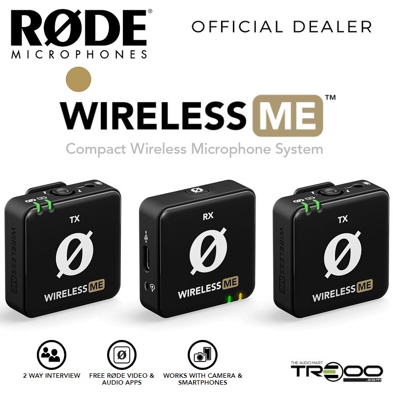 RODE Wireless ME Dual (Triple Channel) Compact Wireless Microphone ...