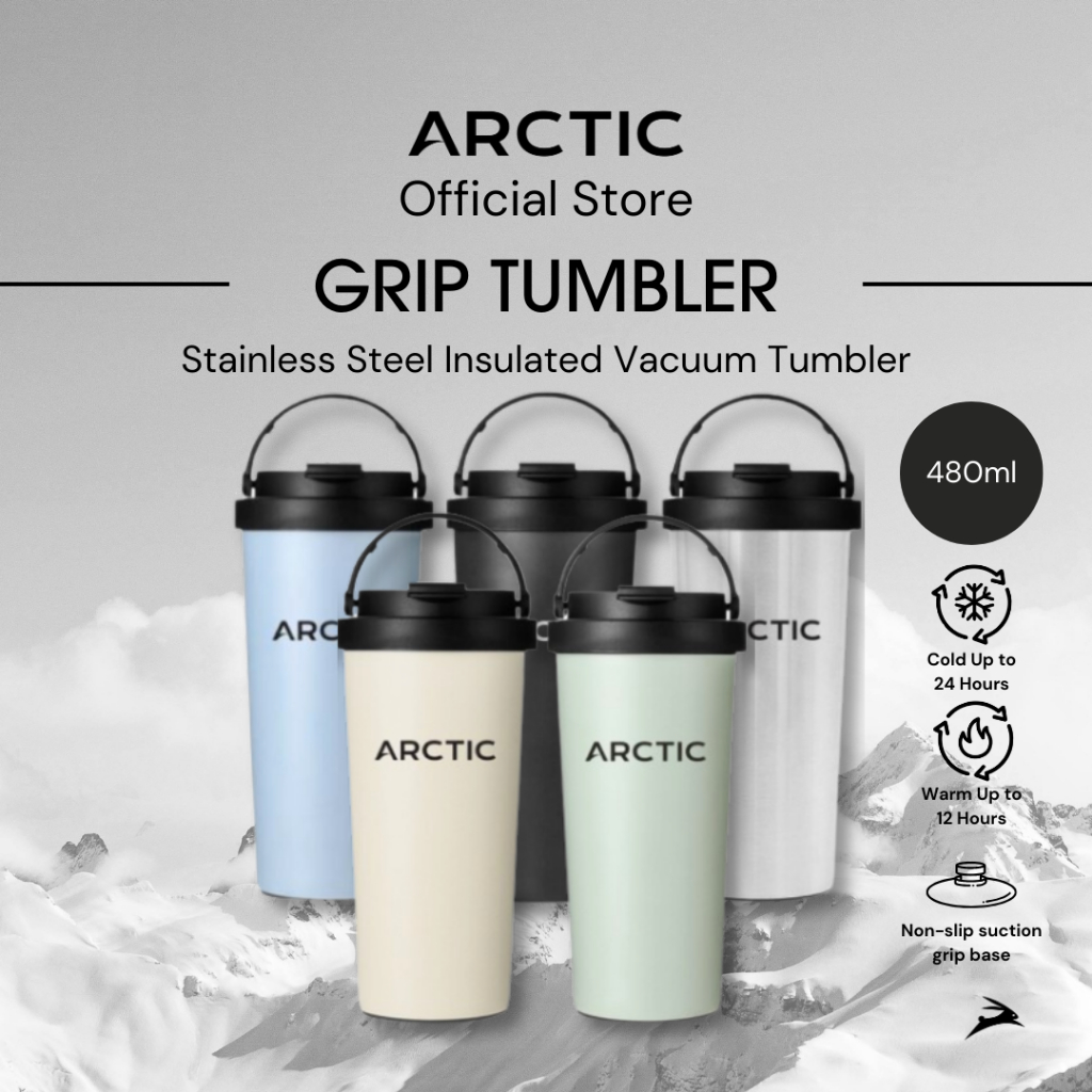 [Arctic Official] Arctic Grip Tumbler (480ml) | Stainless Steel Thermal Anti-Tumble Tumbler | 5 ...