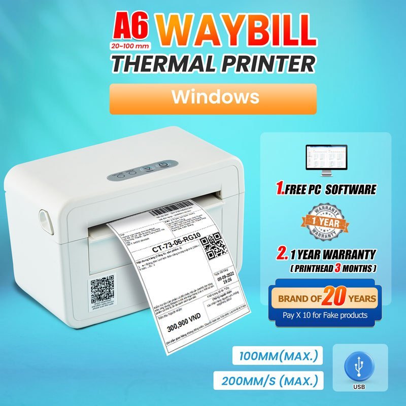Thermal Printer Bluetooth Waybill Barcode Shipping Label Bluetooth ...