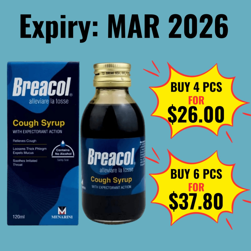 Breacol Cough Syrup Expectorant Action 120ml Mucolix Phlegm Robitusin ...