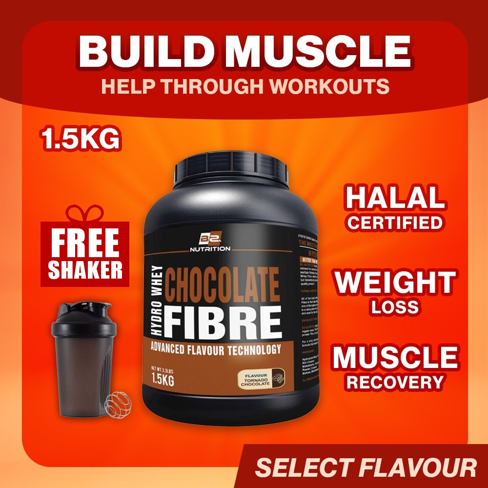 (Free Shaker + Creatine) BS Nutrition Hydro Whey Fibre oats 1.5kg HALAL ...