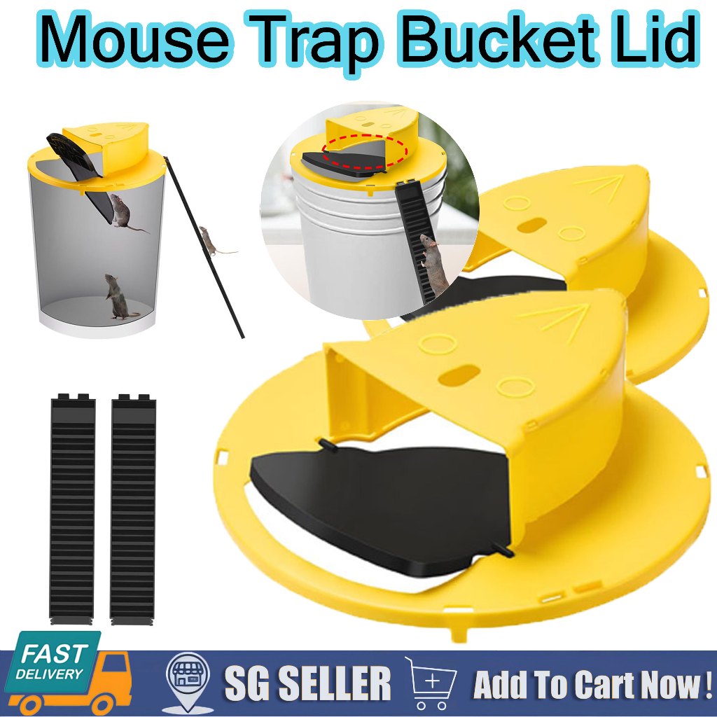 【SG】Mouse Trap Bucket Lid Bucket Lid Mouse Rat Trap Multi-Catch Auto ...