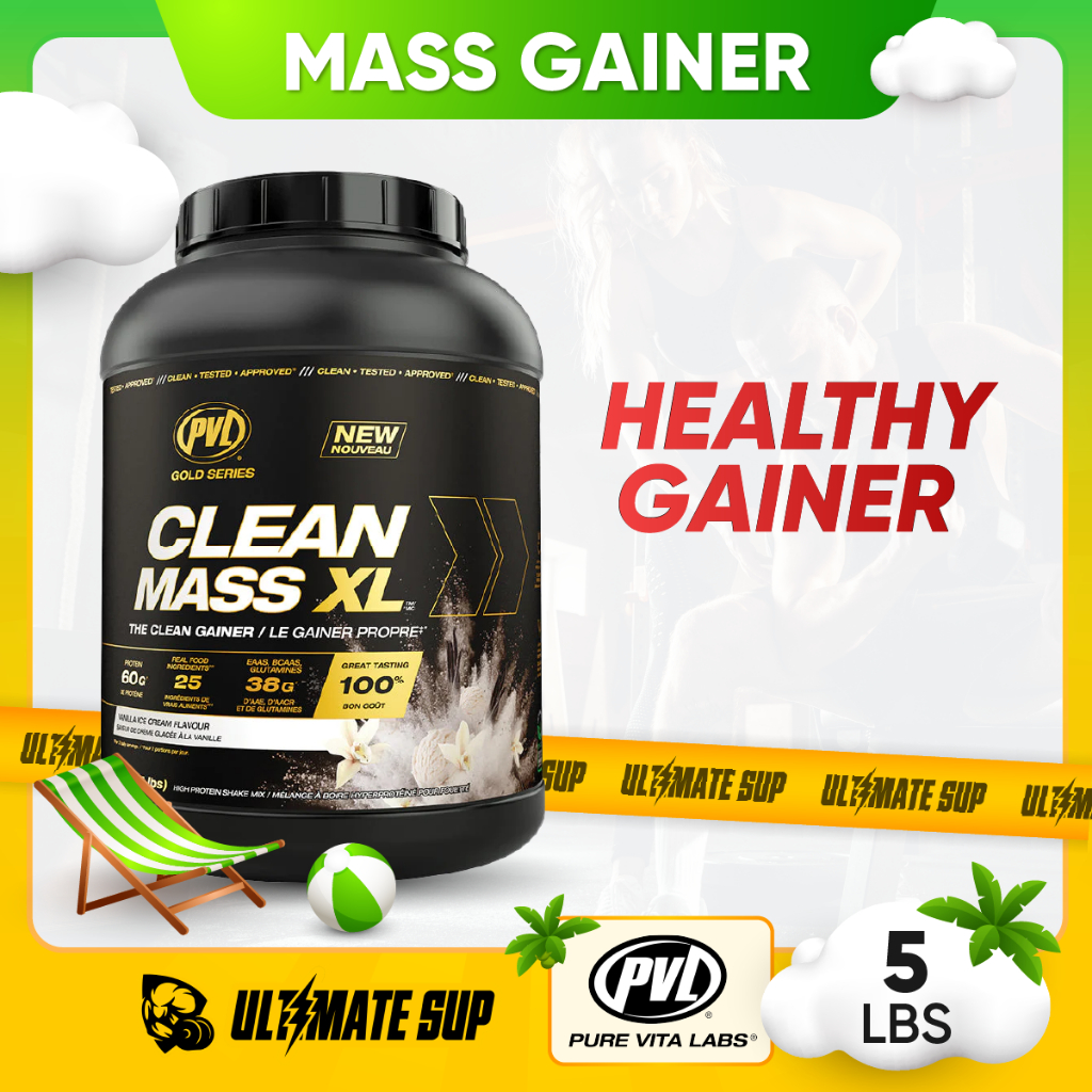 PVL Clean Mass XL, Weight Gainer Protein Powder, EAAs, BCAAs ...