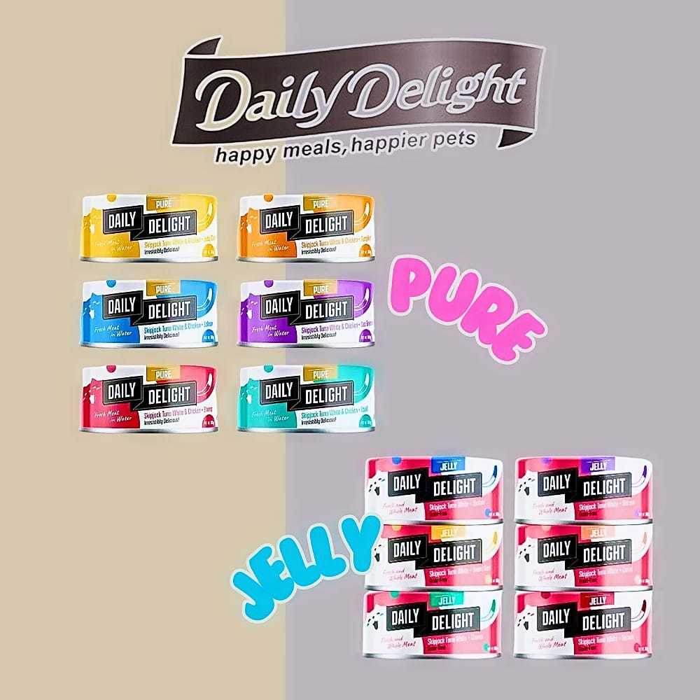 Daily Delight Cat Canned Food Pure & Jelly Recipe 80g (24 cans ...