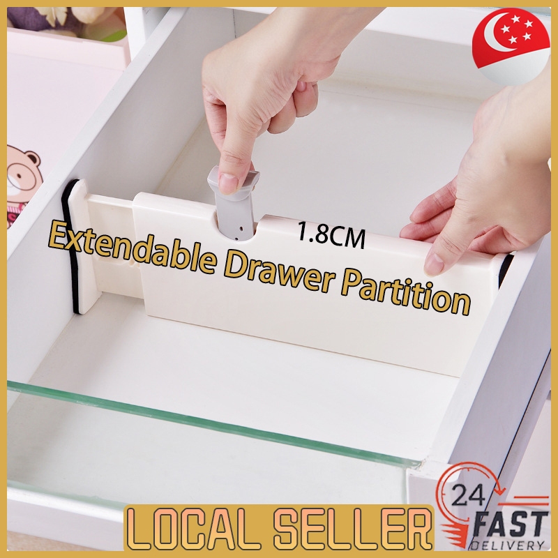 [SG In Stock] Extendable Drawer Partition Divider Kitchen Cabinet ...