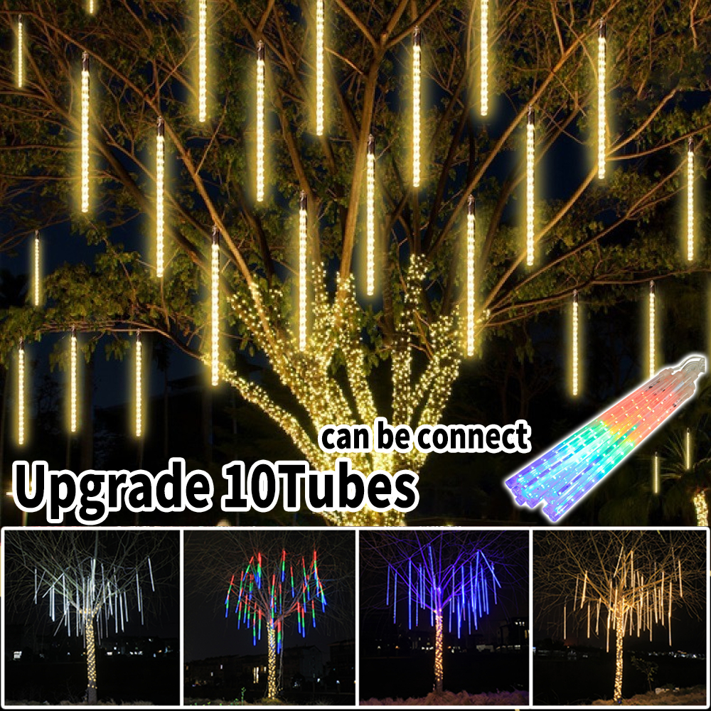 30/50cm LED Meteor Shower Rain Lights 5Meters Led Diwali Fairy Lights ...