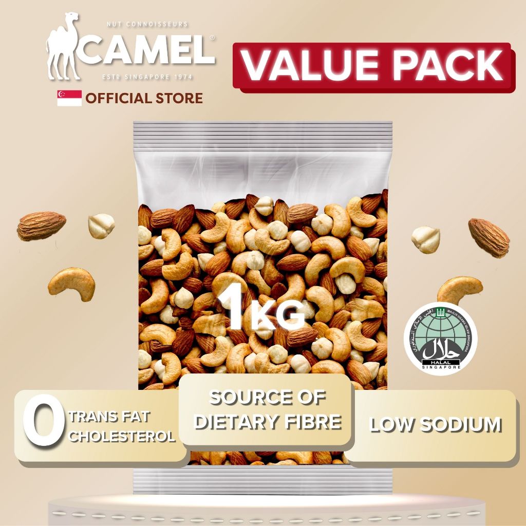 Camel Nuts Fancy Mixed Nuts 1kg – Healthy, Roasted & Crunchy Halal ...