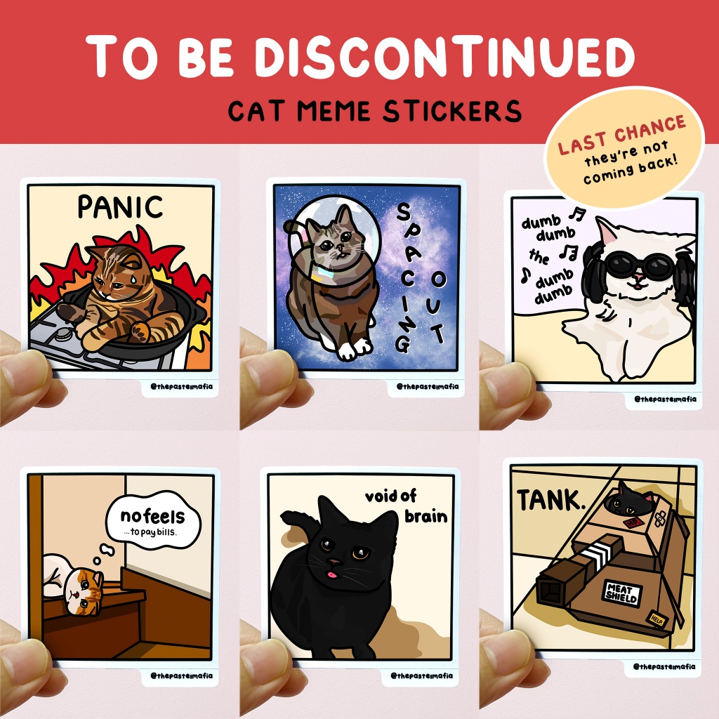 [LAST CHANCE] [CHEAPEST] discontinued cat meme stickers | Shopee Singapore