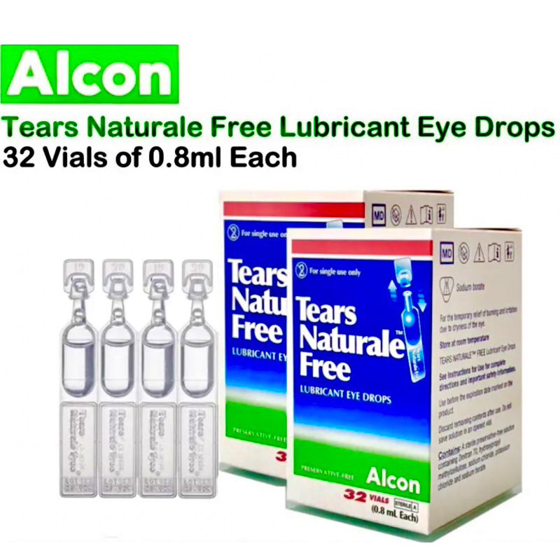 [Bundle of 2/4] Alcon Tears Naturale Free 32 Vials Exp : 05/2026 ...