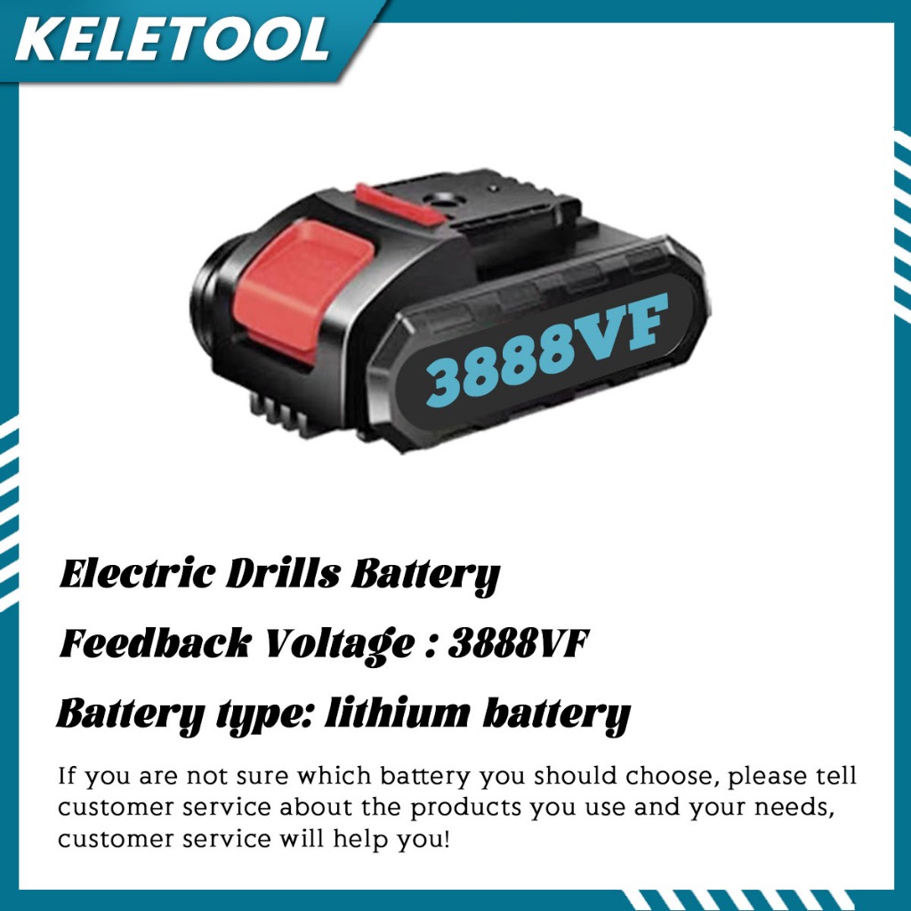 【SG In Stock】Keletool 1888VF/2888VF/3888VF Drill Battery lithium ...