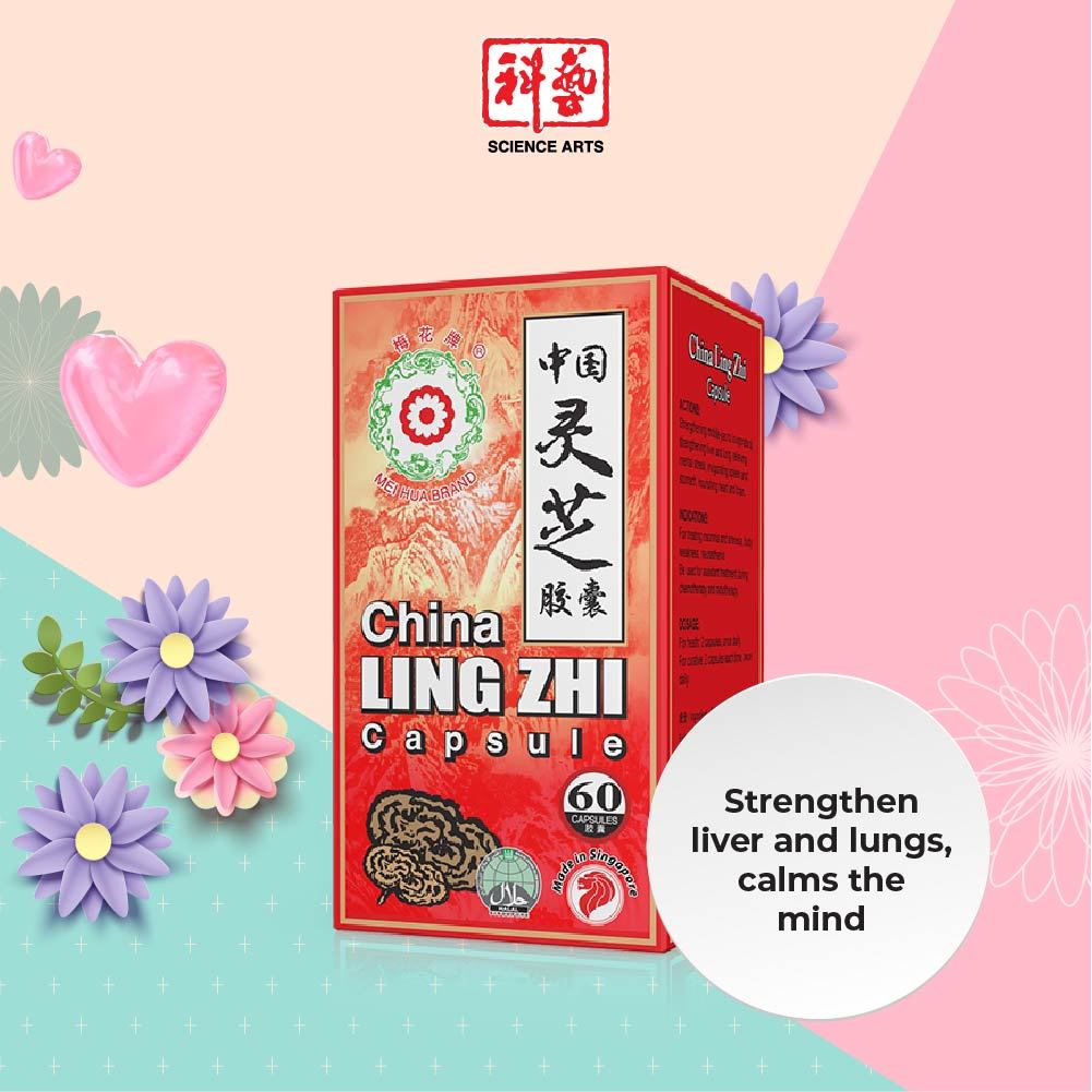 Mei Hua Brand China Ling Zhi (60 Capsules) | Shopee Singapore