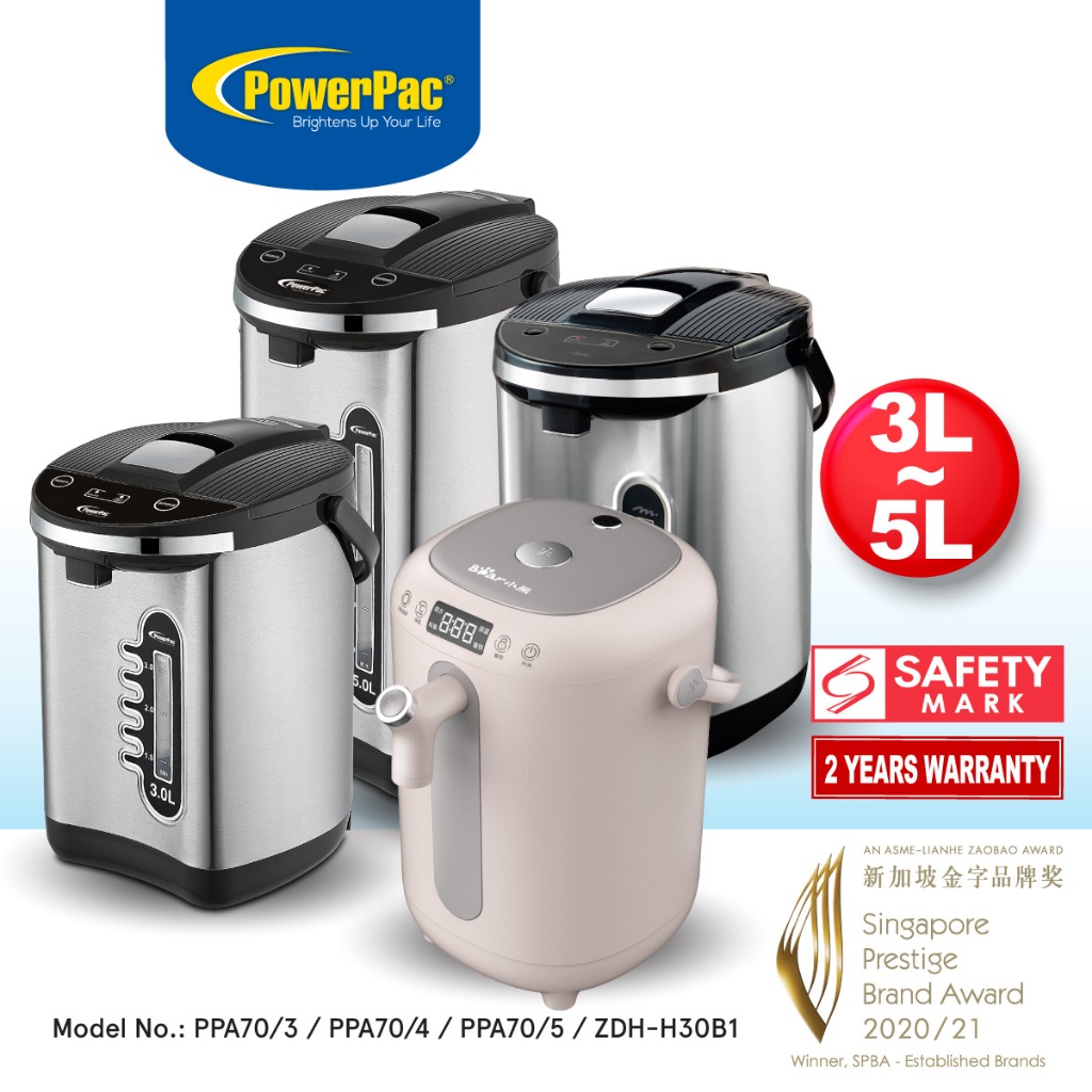 PowerPac Electric Airpot 3L to 5L with Instant Hot Water Dispenser and ...