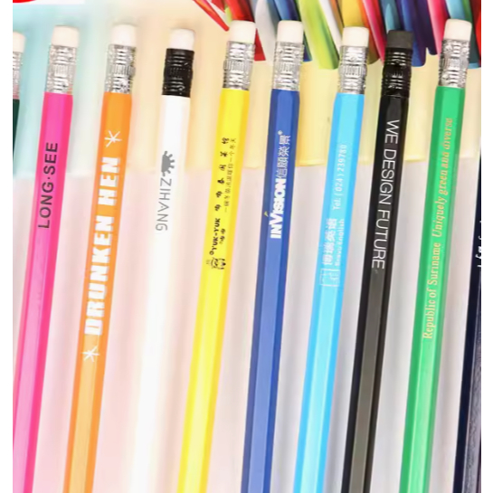 Pencil print logo,2B pencils, HB Pencils,Color pencils printing (SG ...