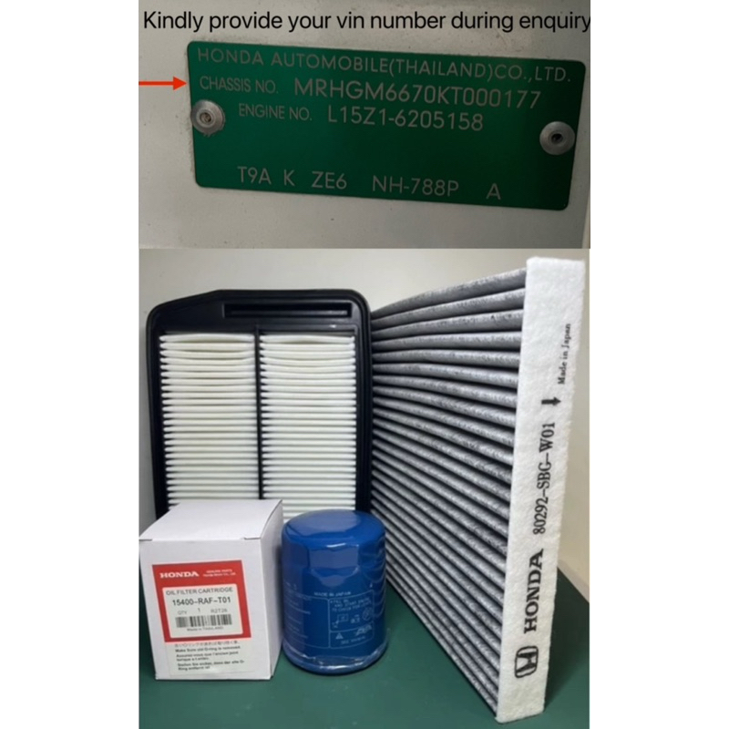 Honda Odyssey 2.4 RB1,RB2 Oil/Engine/Aircon Serviving Kit | Shopee ...