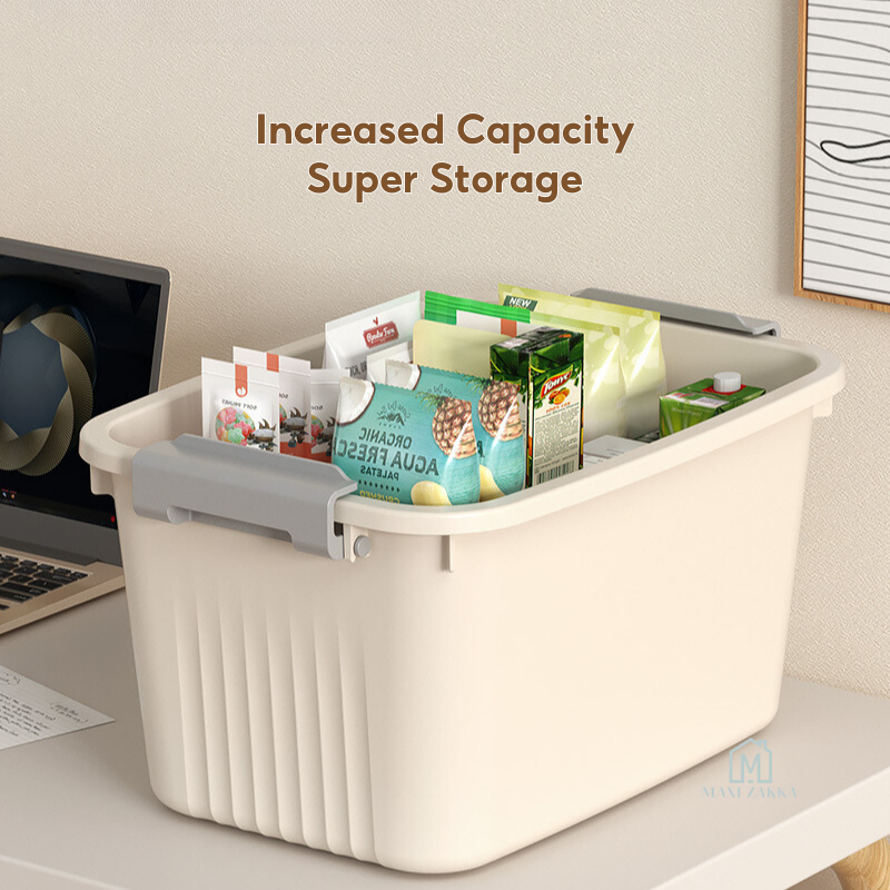 🇸🇬 Local Stock Storage Box Stackable Large Plastic Container Wheel Lid ...
