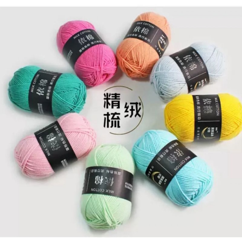 12.12 Milk Cotton SOFT Yarn 4 ply Knitting Yarn crochet Baby Quality ...